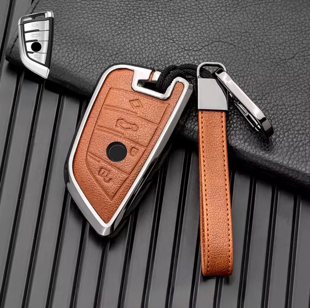 Personalized Leather BMW Key Fob Cover: Aluminum Frame & Keychain - Etsy