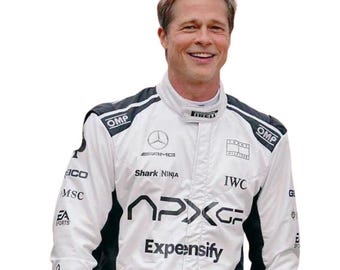 F1 APXGP Replica Racing Suit – Brad Pitt White Costume Set | Includes ...
