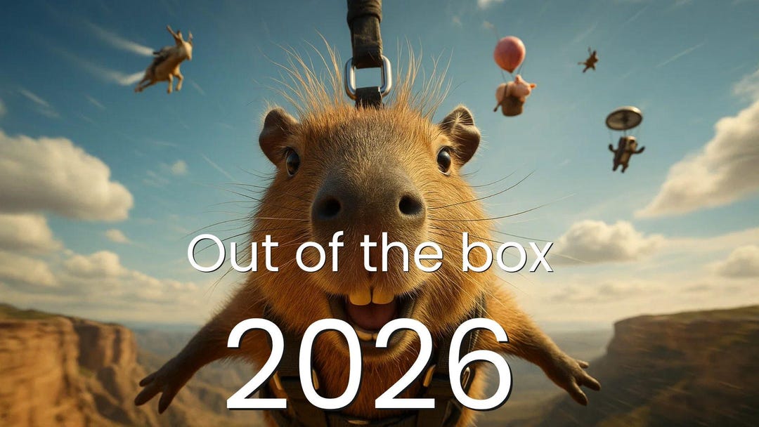 Capybara Calendar 2026 – Out of the Box | Fun Digital Wall Calendar - Etsy