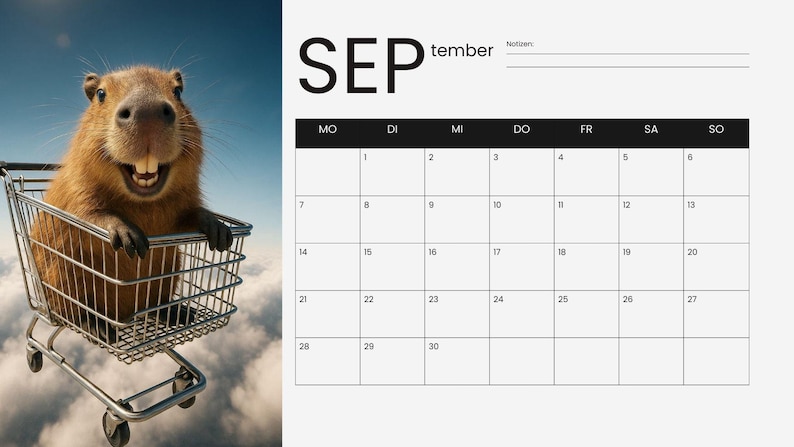 Capybara Calendar 2026 – Out of the Box | Fun Digital Wall Calendar ...