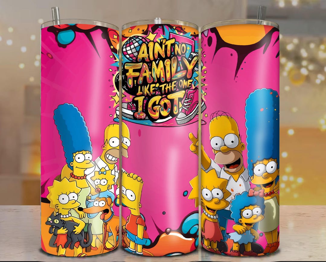 Simpsons Family Tumbler Wrap PNG: 20oz Skinny Tumbler Sublimation ...