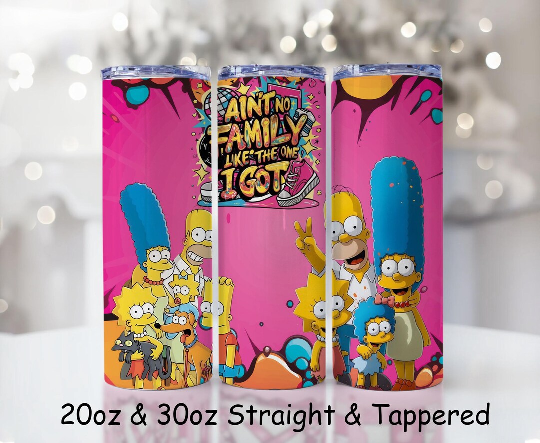 Simpsons Family Tumbler Wrap PNG: 20oz Skinny Tumbler Sublimation ...