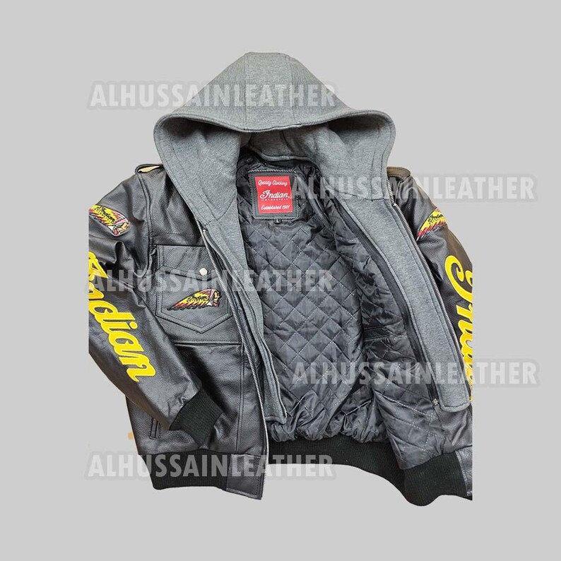 Indian Motorcycle Leather Jacket Men’s Vintage Biker Jacket Genuine ...