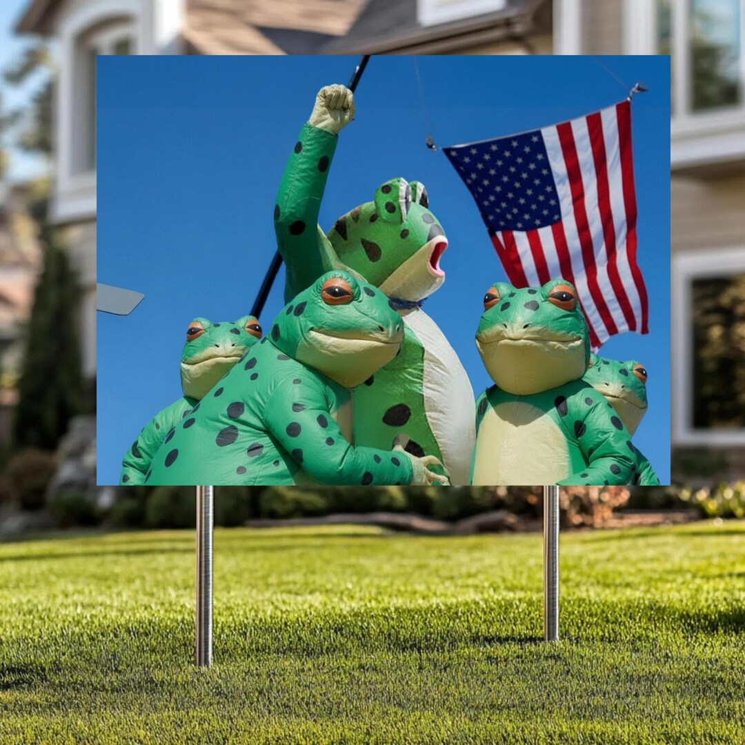 I Stand With Frogtifa Yard Sign, Frogs Strong Together Yard Sign, Anti ...