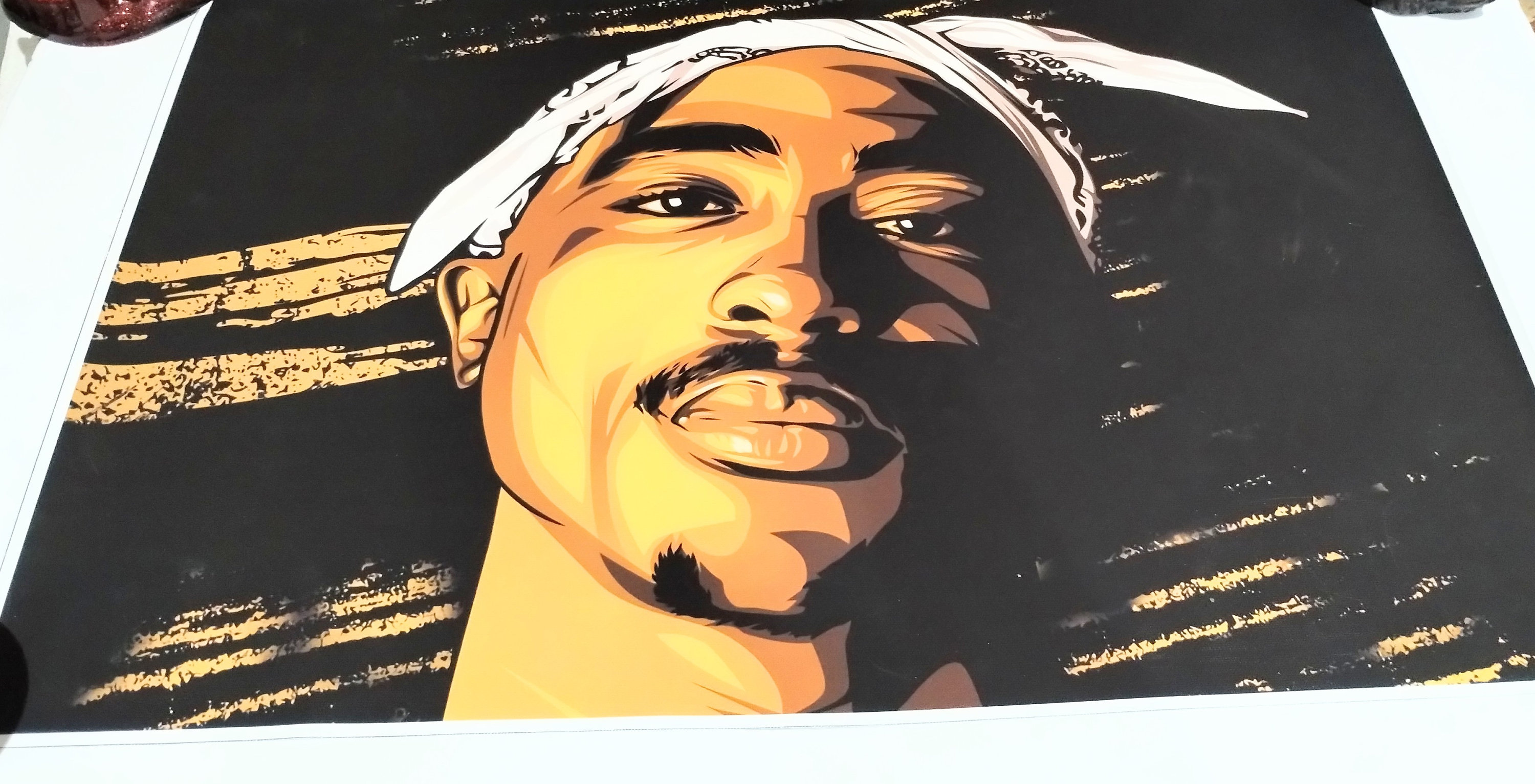 Rare Find 90's Tupac Shakur 90's Rap Music Aesthetic Exclusive Canvas ...
