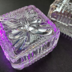 2 Small Crystal Trinket Boxes, Dresser, Desk Top Great Deal - Etsy