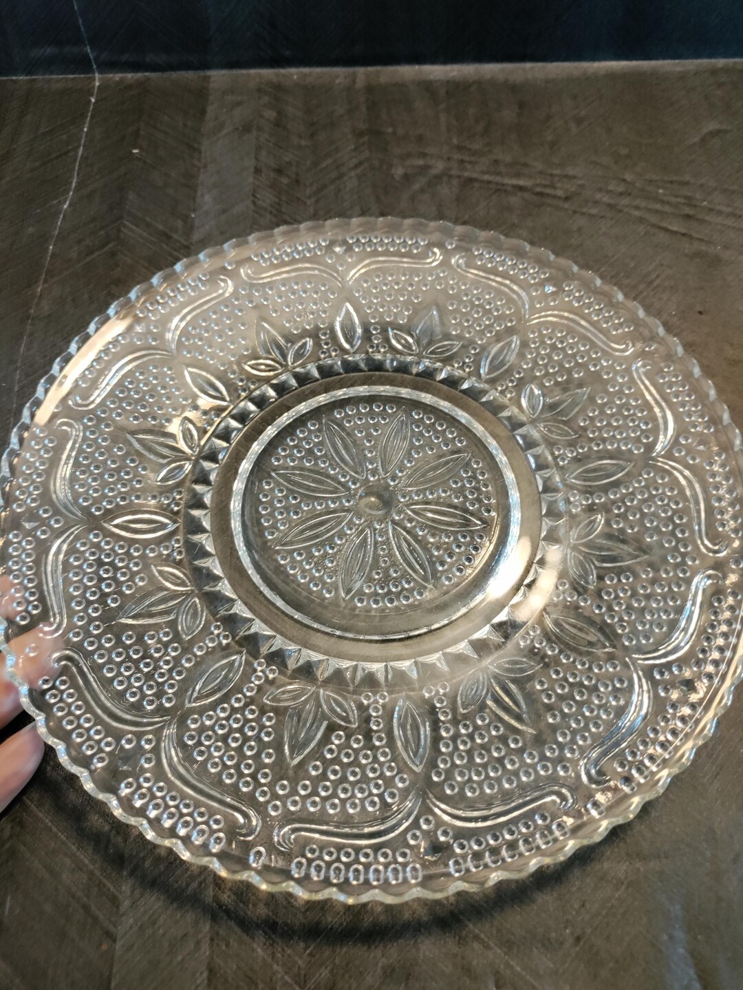 Federal Glass Heritage Glass Pattern Vintage Glass, 8.5 Inch Glass ...