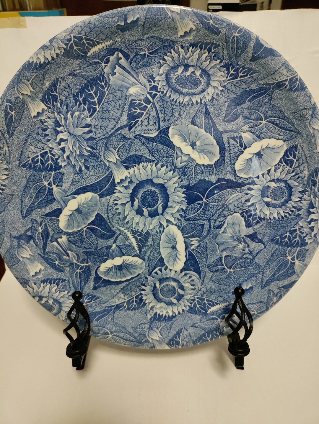 Beautiful Spode Blue Room Collection “sunflower” Round Serving Platter ...