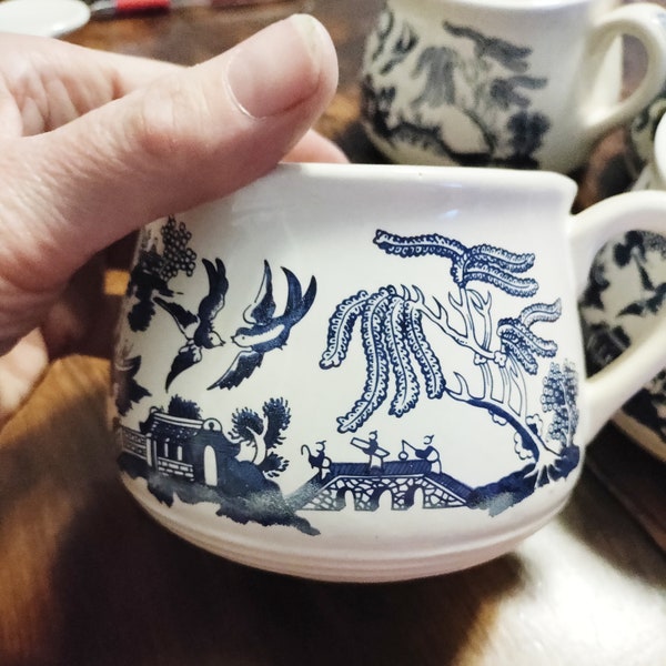 Blue Willow Mugs - Etsy