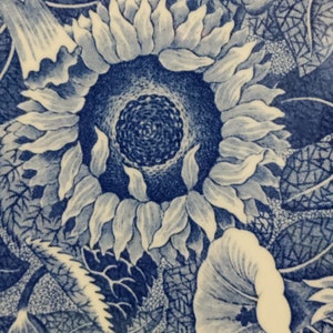 Beautiful Spode Blue Room Collection “sunflower” Round Serving Platter ...
