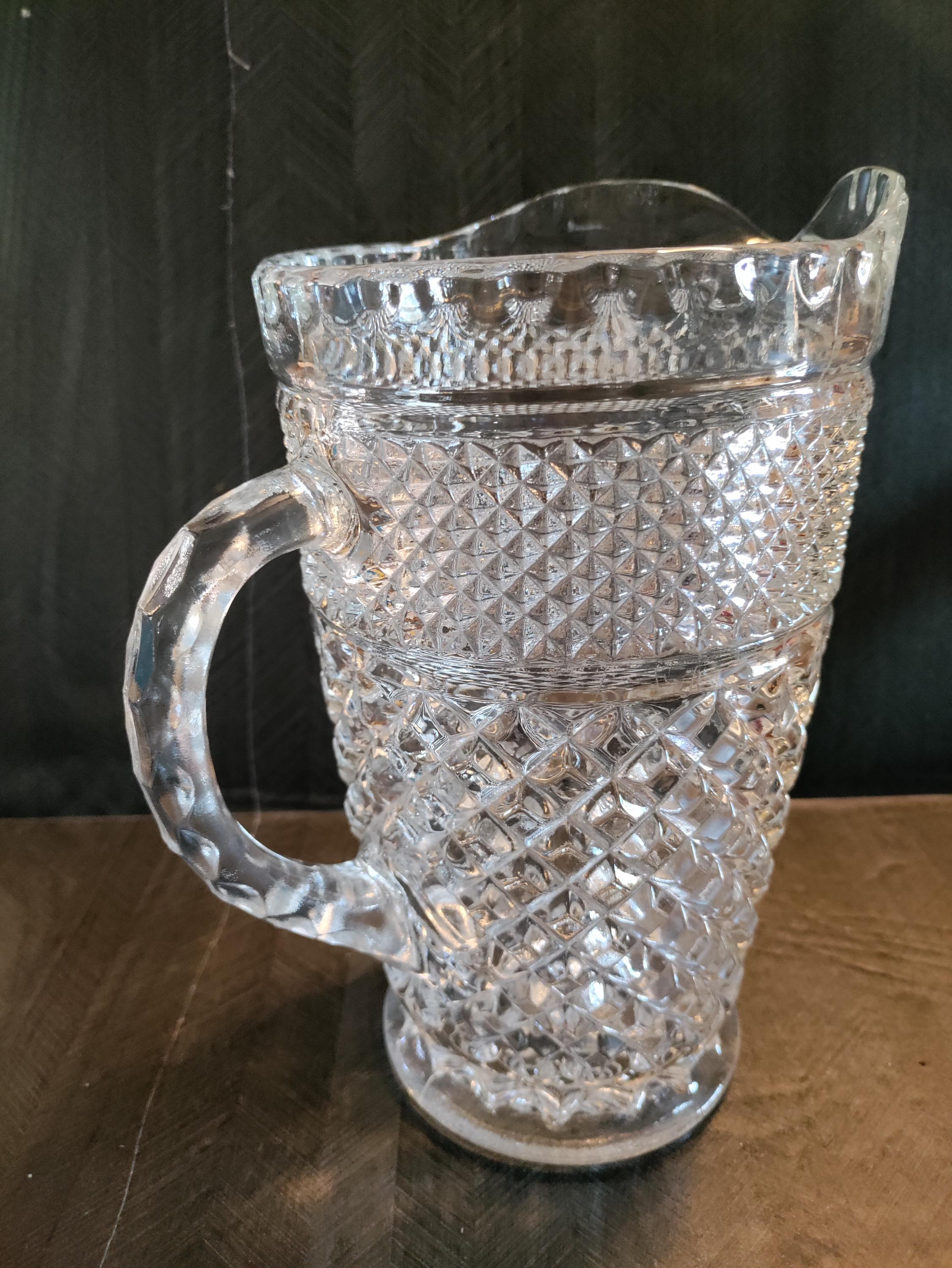 Wexford Clear Vintage Larger Pitcher 9.75 Inches by Anchor Hocking ...