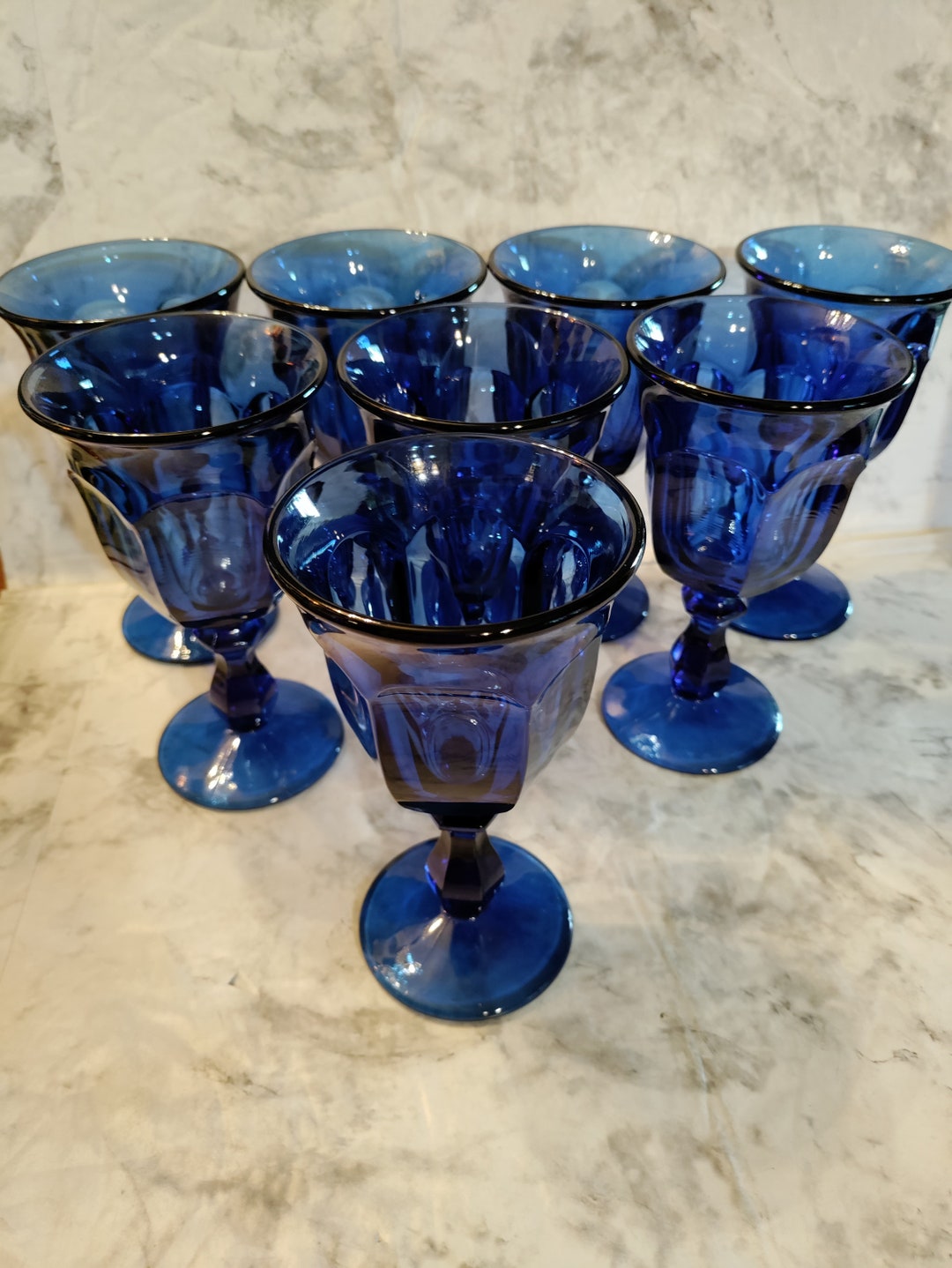 Wine Imperial Glass Old Williamsburg Deep Blue Ultra Wine Glasses/blue ...