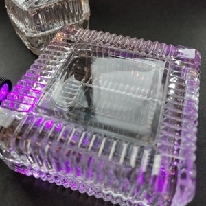 2 Small Crystal Trinket Boxes, Dresser, Desk Top Great Deal - Etsy