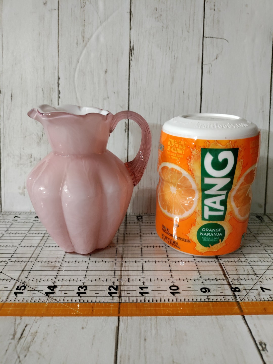 Vintage Fenton Pitcher Dusty Rose Pink - Etsy