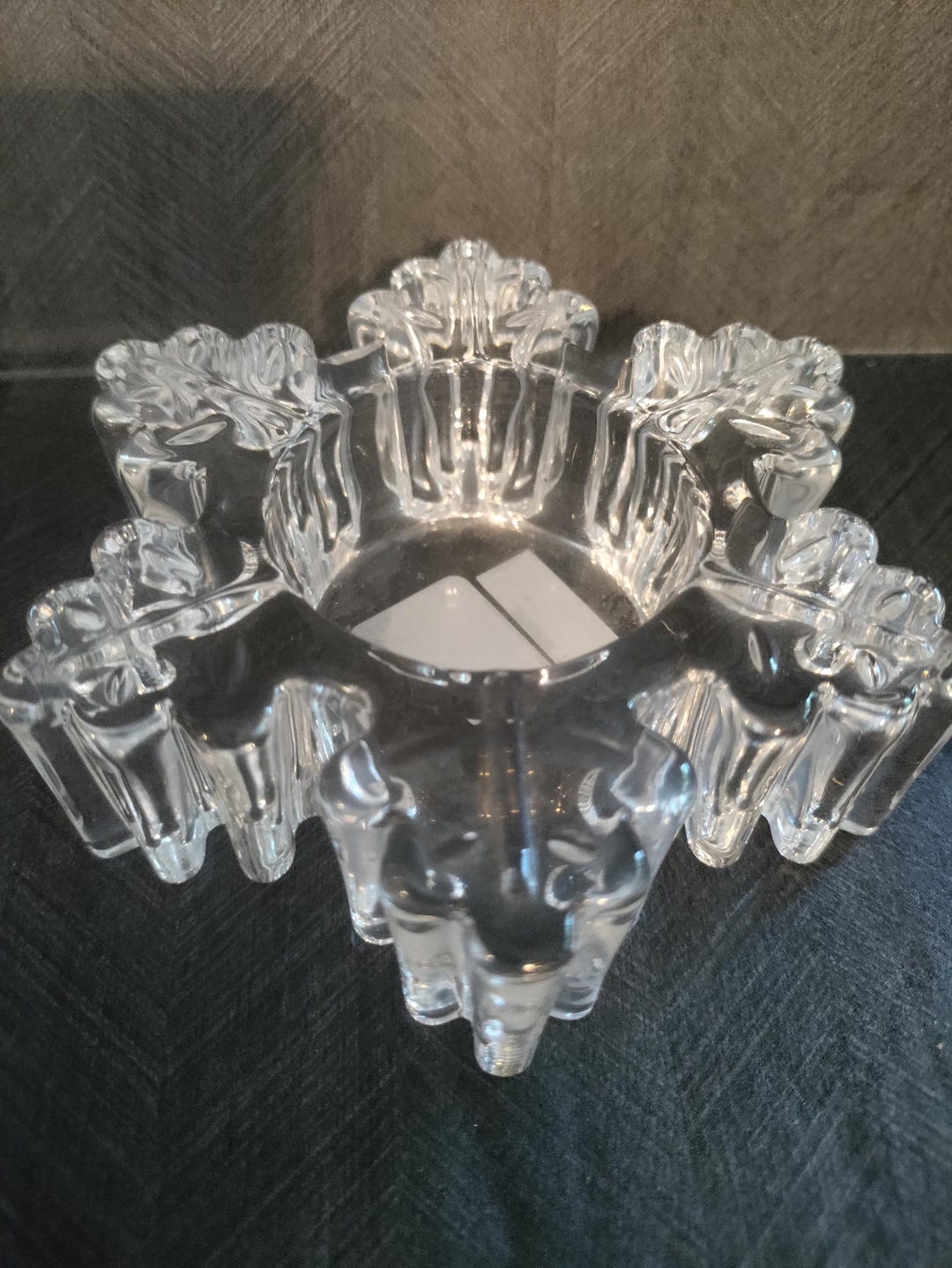 Vintage 1990’s Partylite Discontinued & Retired Large Glass Snowflake ...