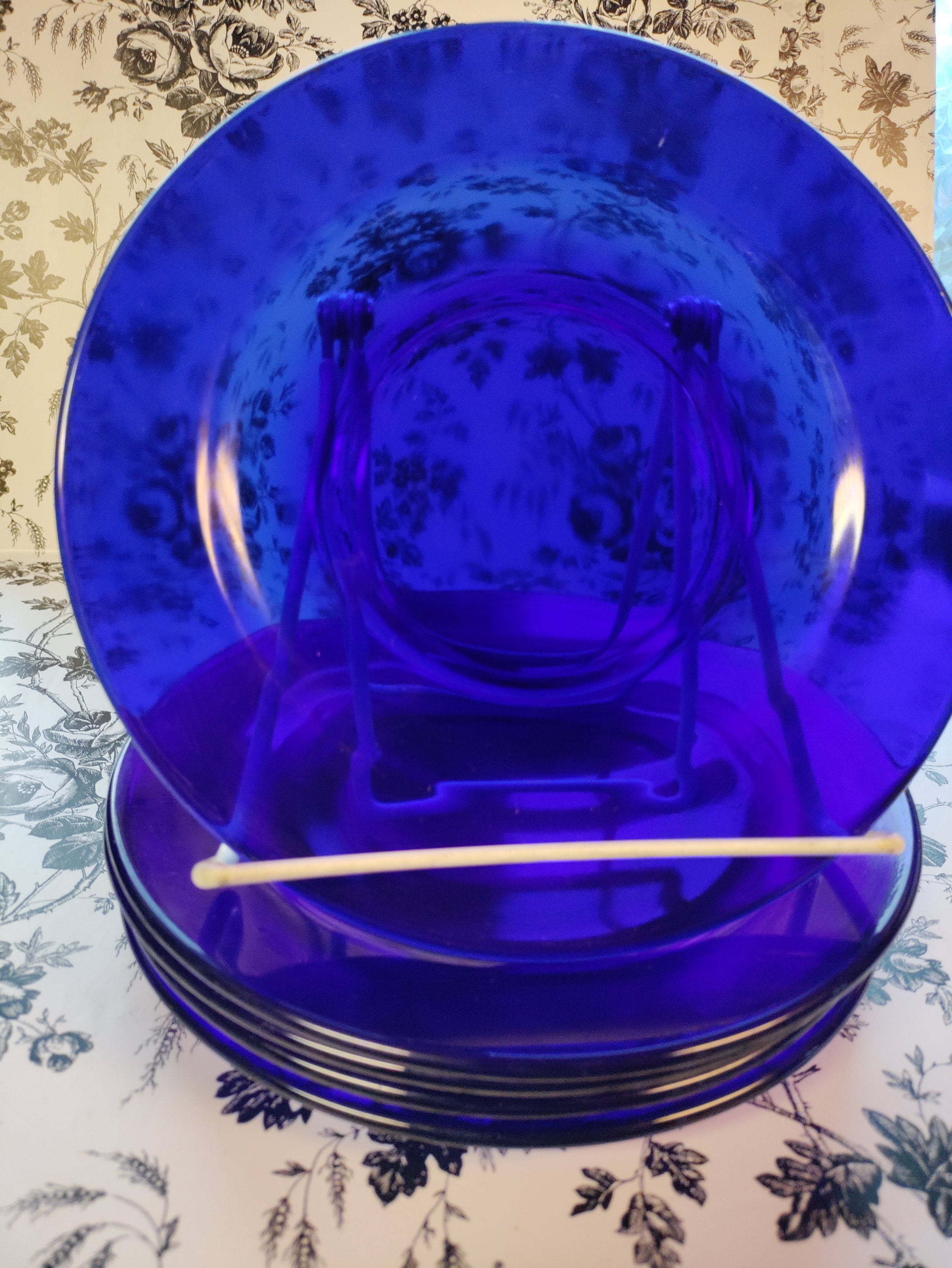 Vintage Cobalt Blue Dinner Plates, Salad Plates, Tumblr - Etsy