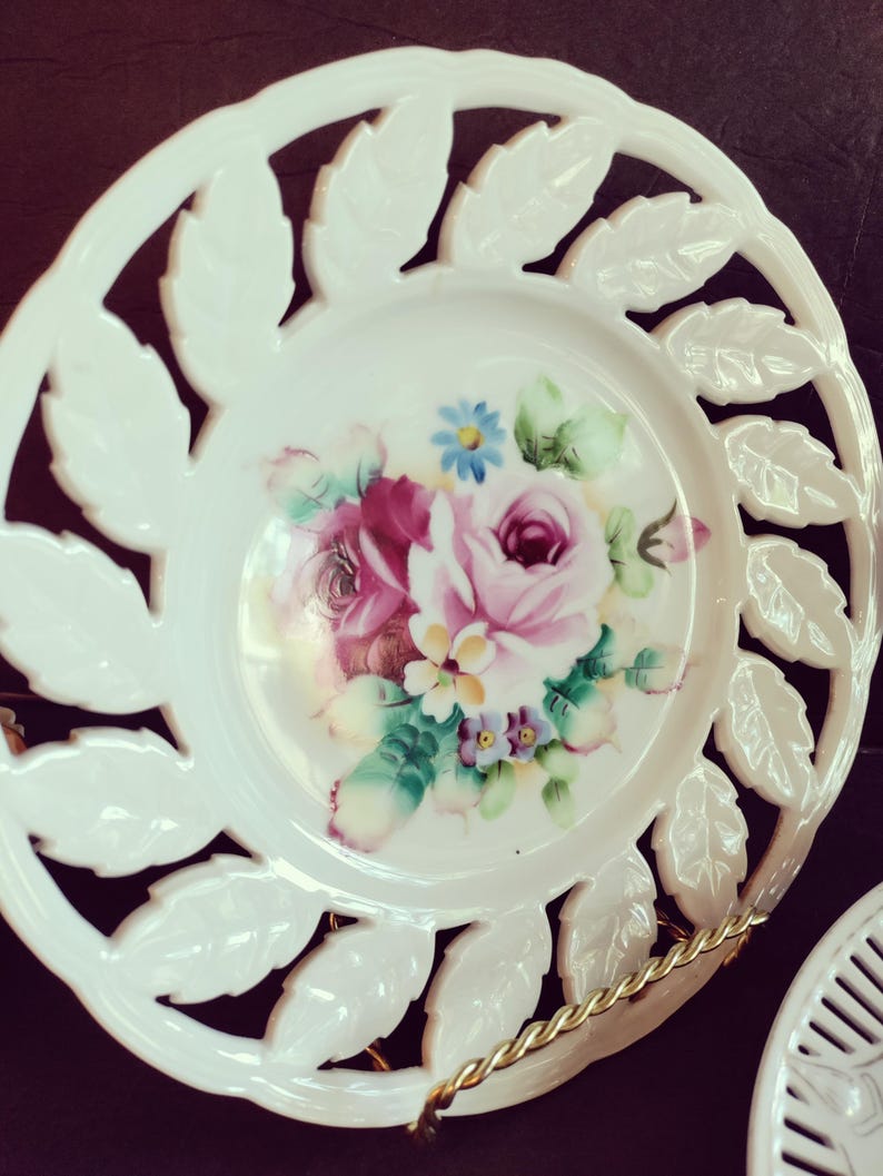 8 PC Collection of Pink Rose China Plates Cups and Saucers and Extra ...