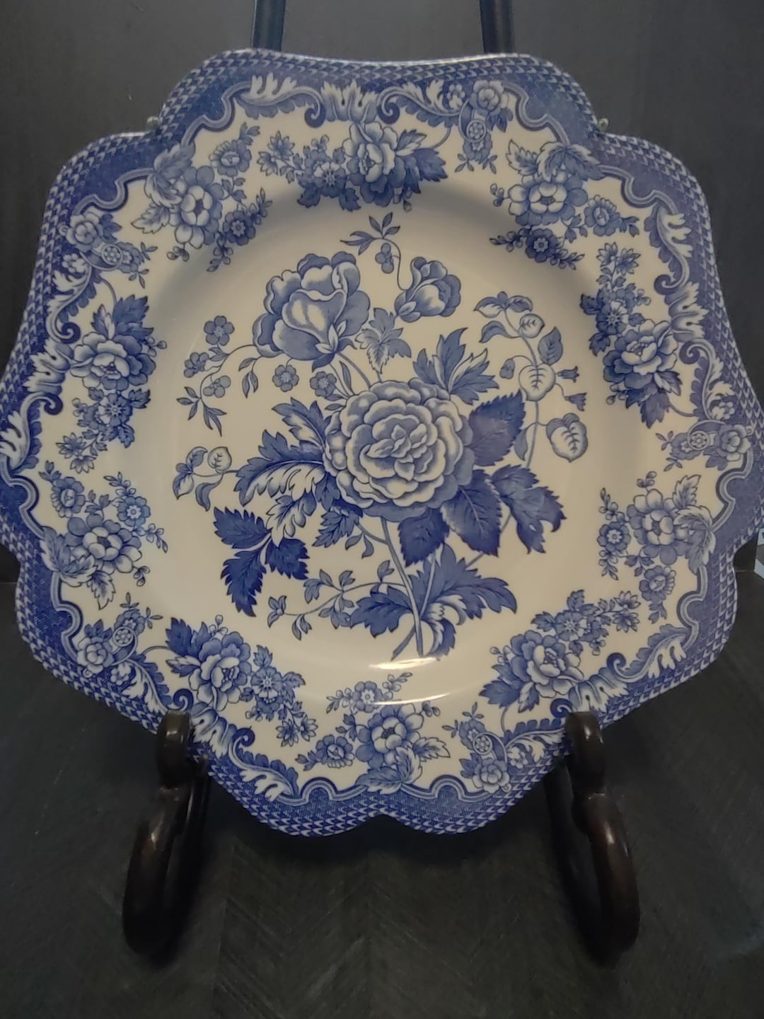 The Spode Blue Room Garden Collection Blue Rosa 9 Inch Plate Pristine ...