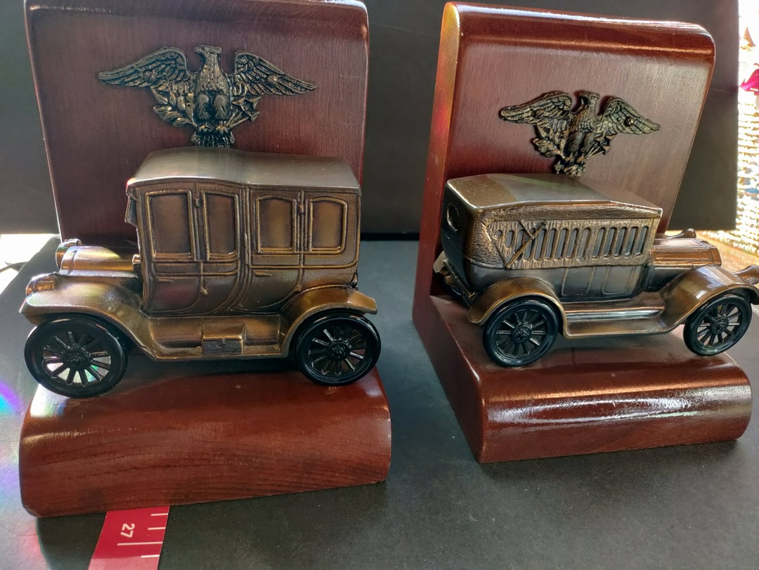 Large Heavy Vintage Packard Car Book Ends Old Like New - Etsy