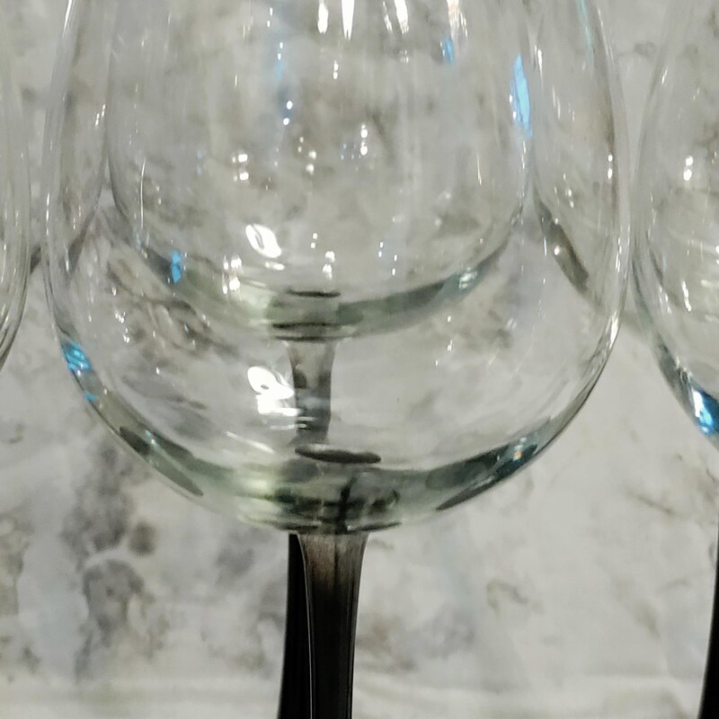 Black Stem Water Goblets - Etsy