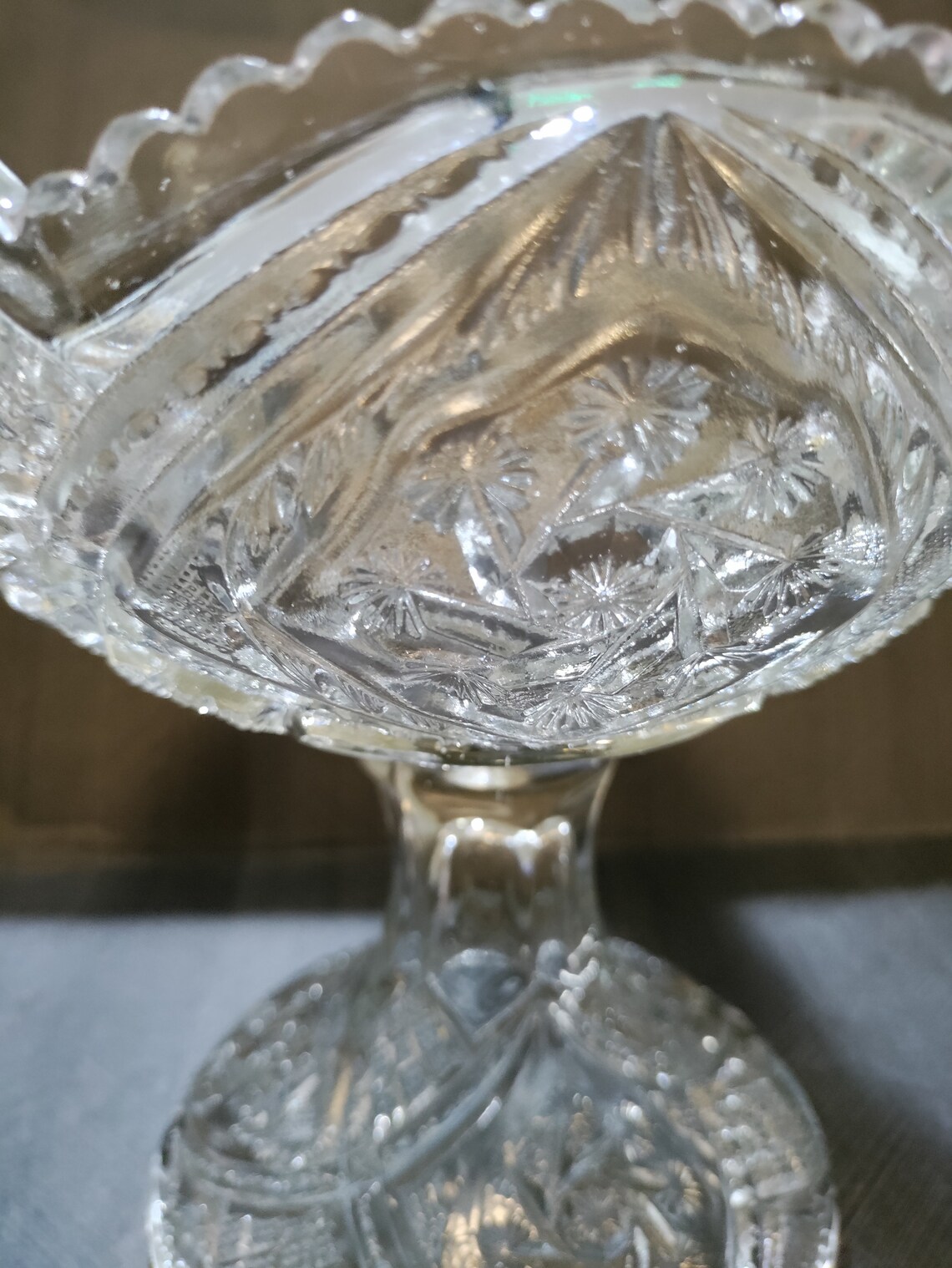 EAPG Indiana Glass Company Juno Pattern Heavy Glass Compote, Beautiful ...