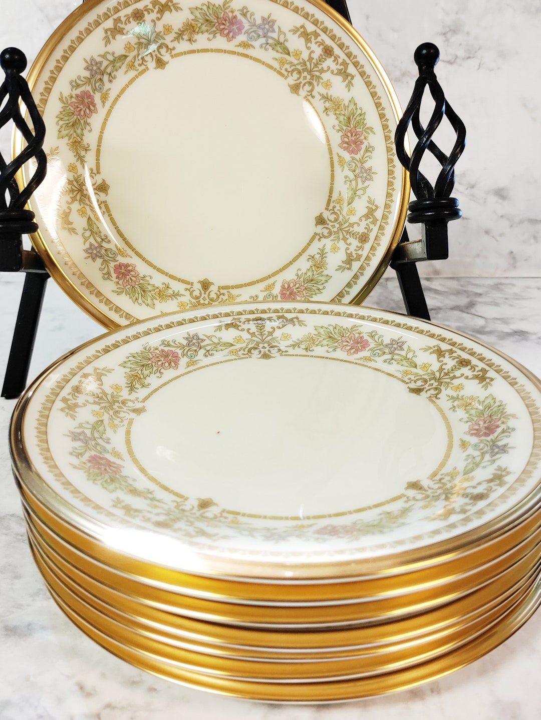 Vintage Lenox Castle Garden 8.5" Salad Plate Unused Exceptional - Etsy