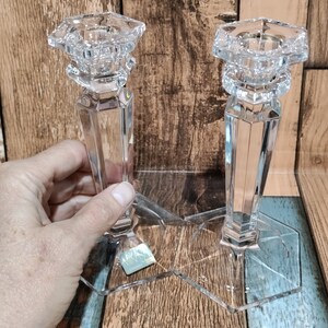 Mikasa Crystal Cambridge Candlesticks Pair of 2 Candle Holders 6.25 ...