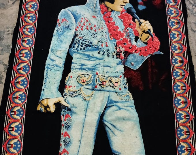 Vintage Elvis Presley Aloha From Hawaii Wall Hanging Felt Tapestry ...
