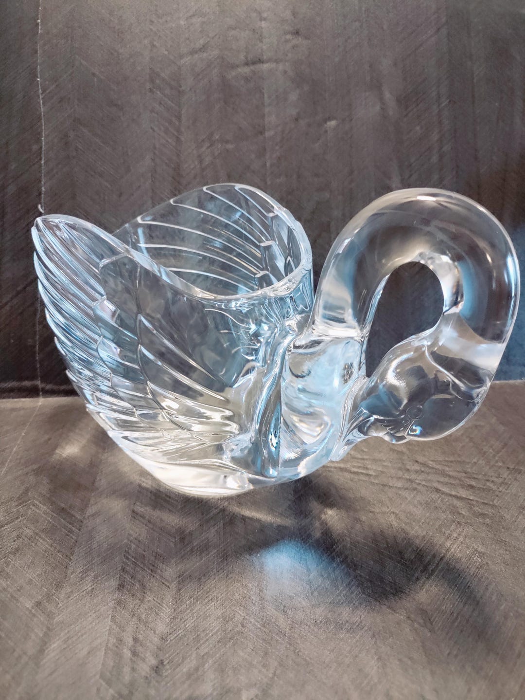 Vintage Crystal Swan Bowl With Spout by Cristal D'arques Durand ...