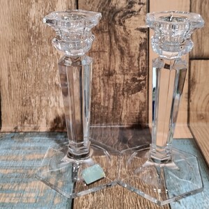 Mikasa Crystal Cambridge Candlesticks Pair of 2 Candle Holders 6.25 ...