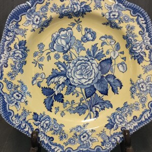 The Spode Blue Room Garden Collection Blue Rosa Yellow 9 Inch Plate ...