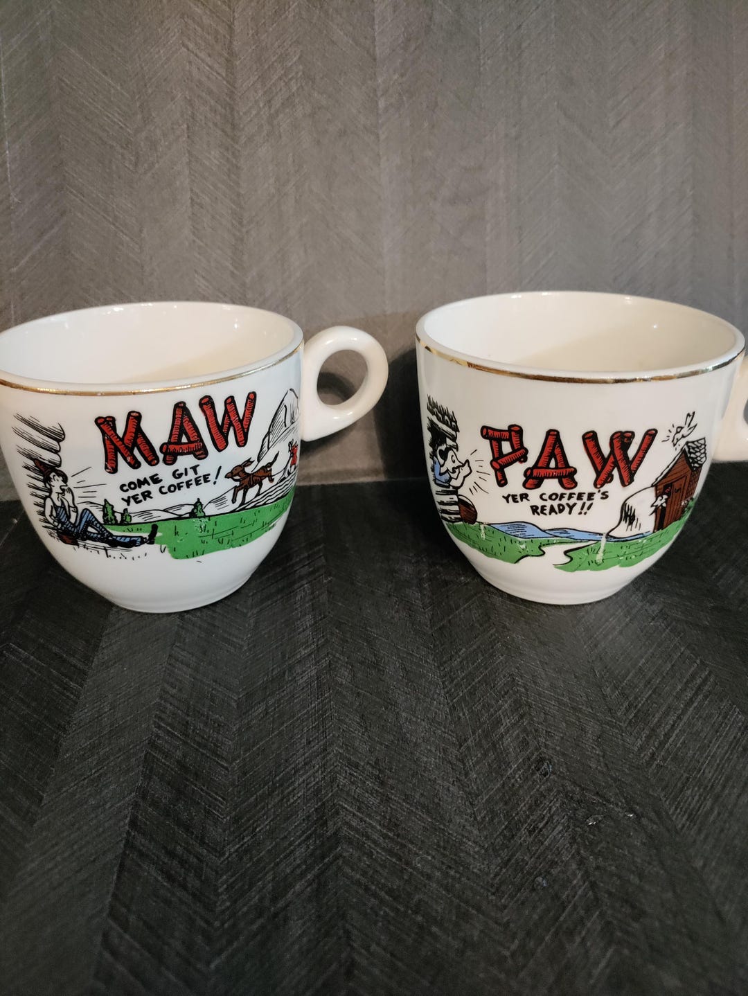 Maw and Paw Hillbilly Mugs Set of 2 - Etsy