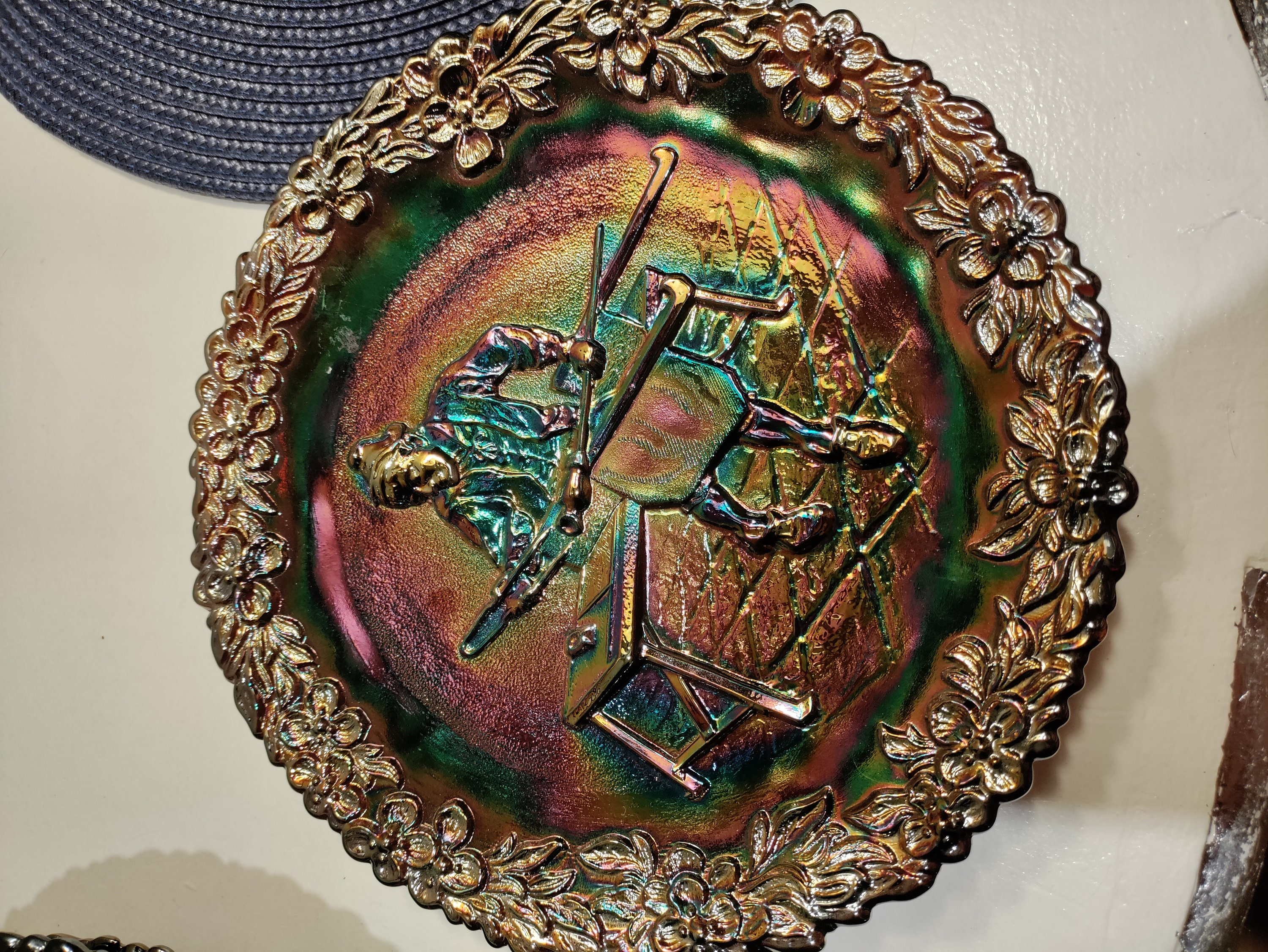 8 Fenton Carnival Glass Plates Vintage Excellent - Etsy