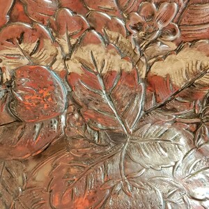 Reed & Barton Repousse Silver Plate Strawberry Serving Platter Tray 13. ...