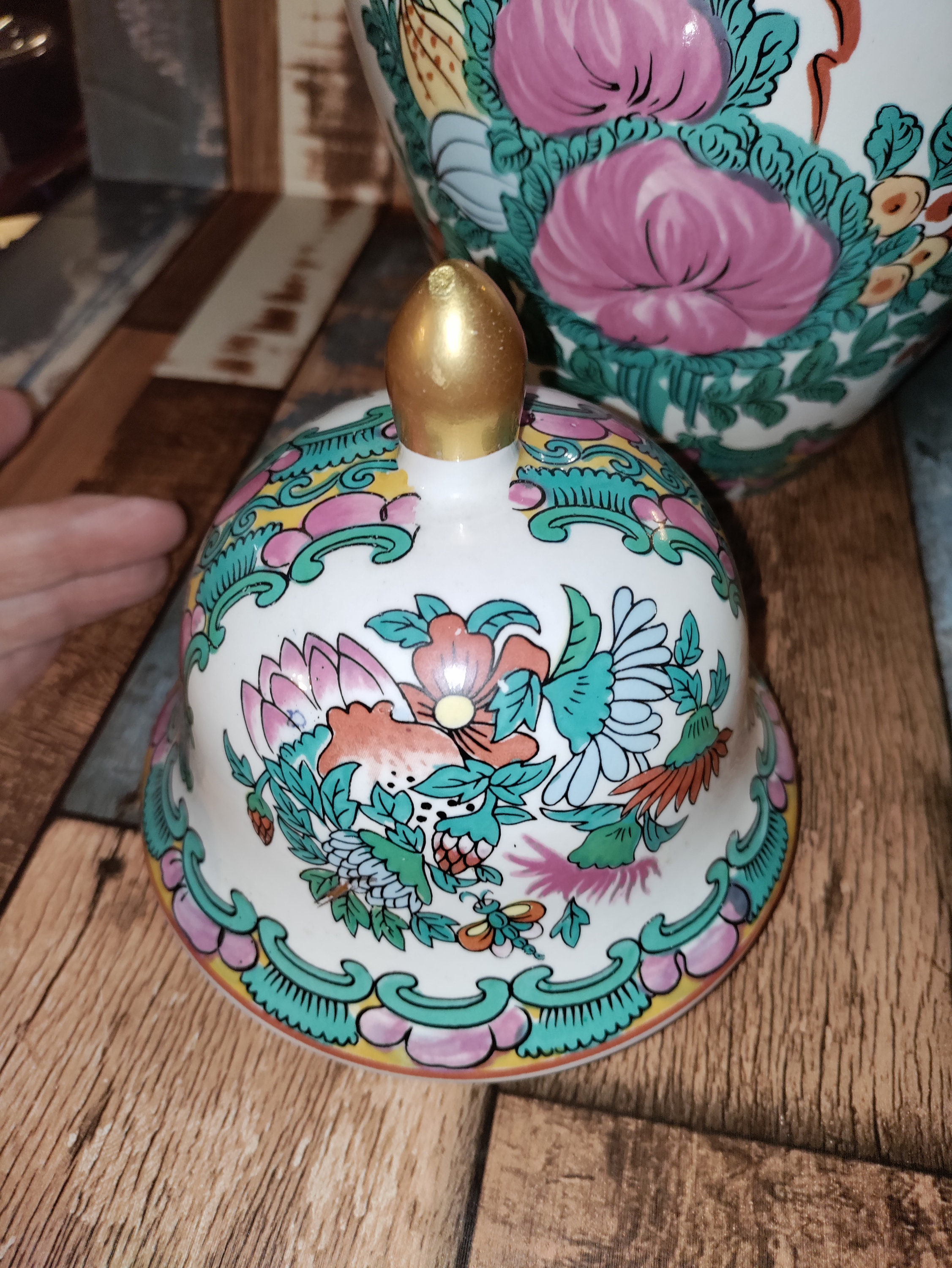 Vintage 13 Mandarin Temple Jar Ginger Jar Big Boy Colorful - Etsy