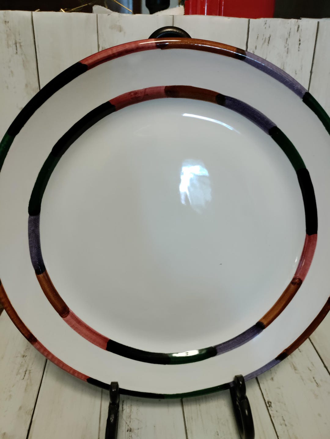 13" Chop Plate Platter in the Circo Pattern by Deruta Italy. Stoneware ...