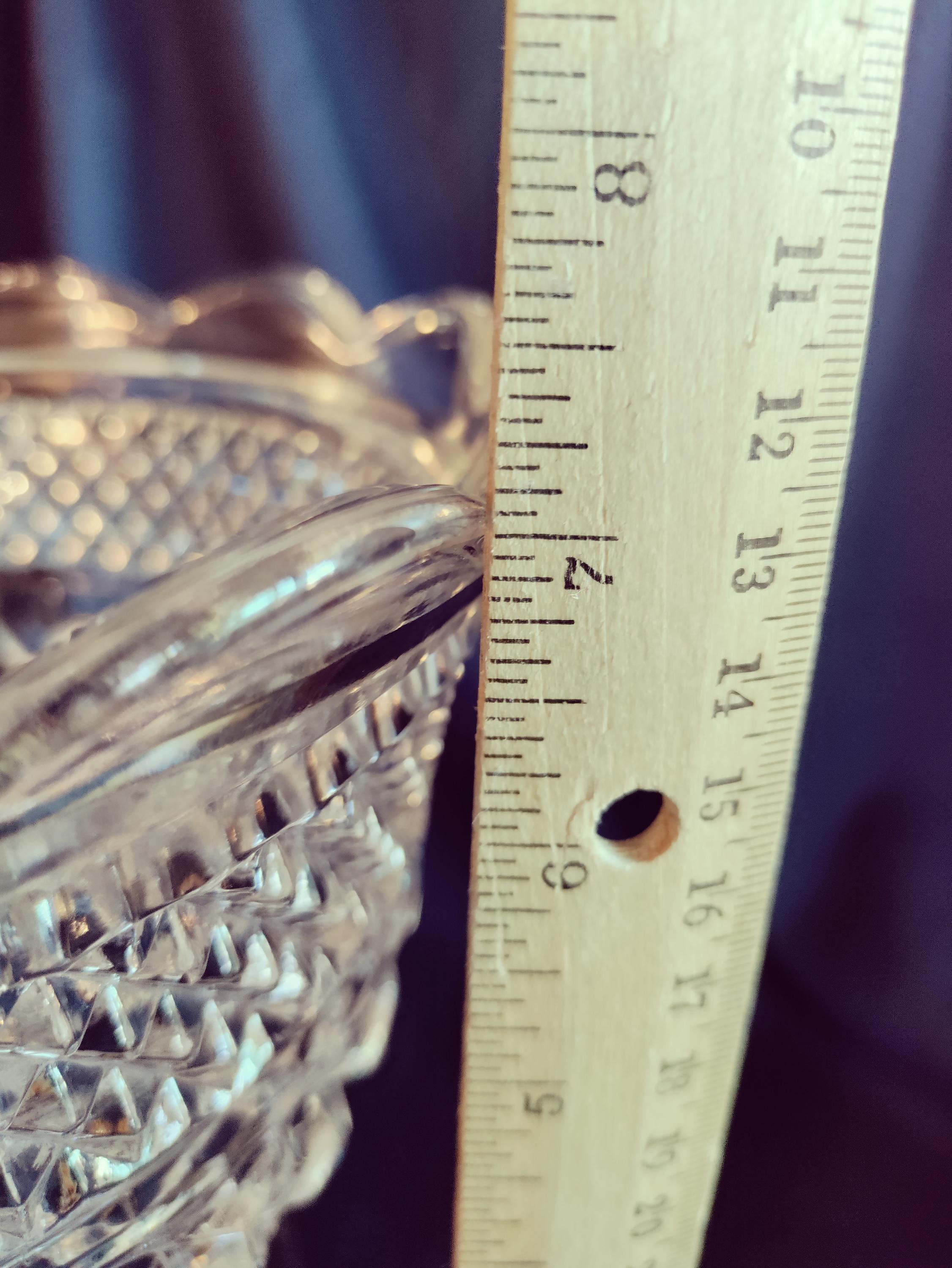 Anchor Hocking Crystal Wexford Glass Centerpiece Footed Bowl Vintage - Etsy