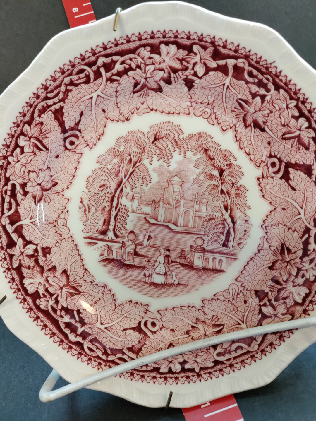 Vintage Ironstone Red 7" Plate Decorated Plate Masons - Etsy