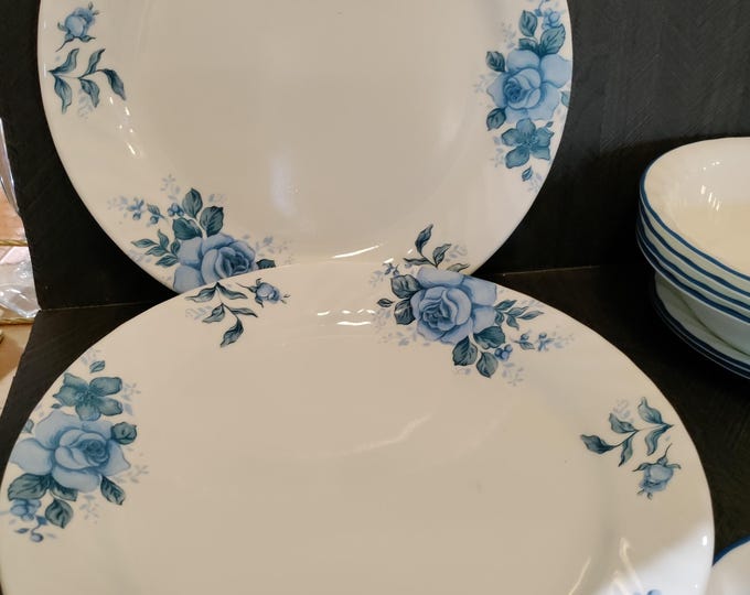 Very Rare Vintage Corelle Blue Velvet Dinnerware 20 Piece Set for 4 ...