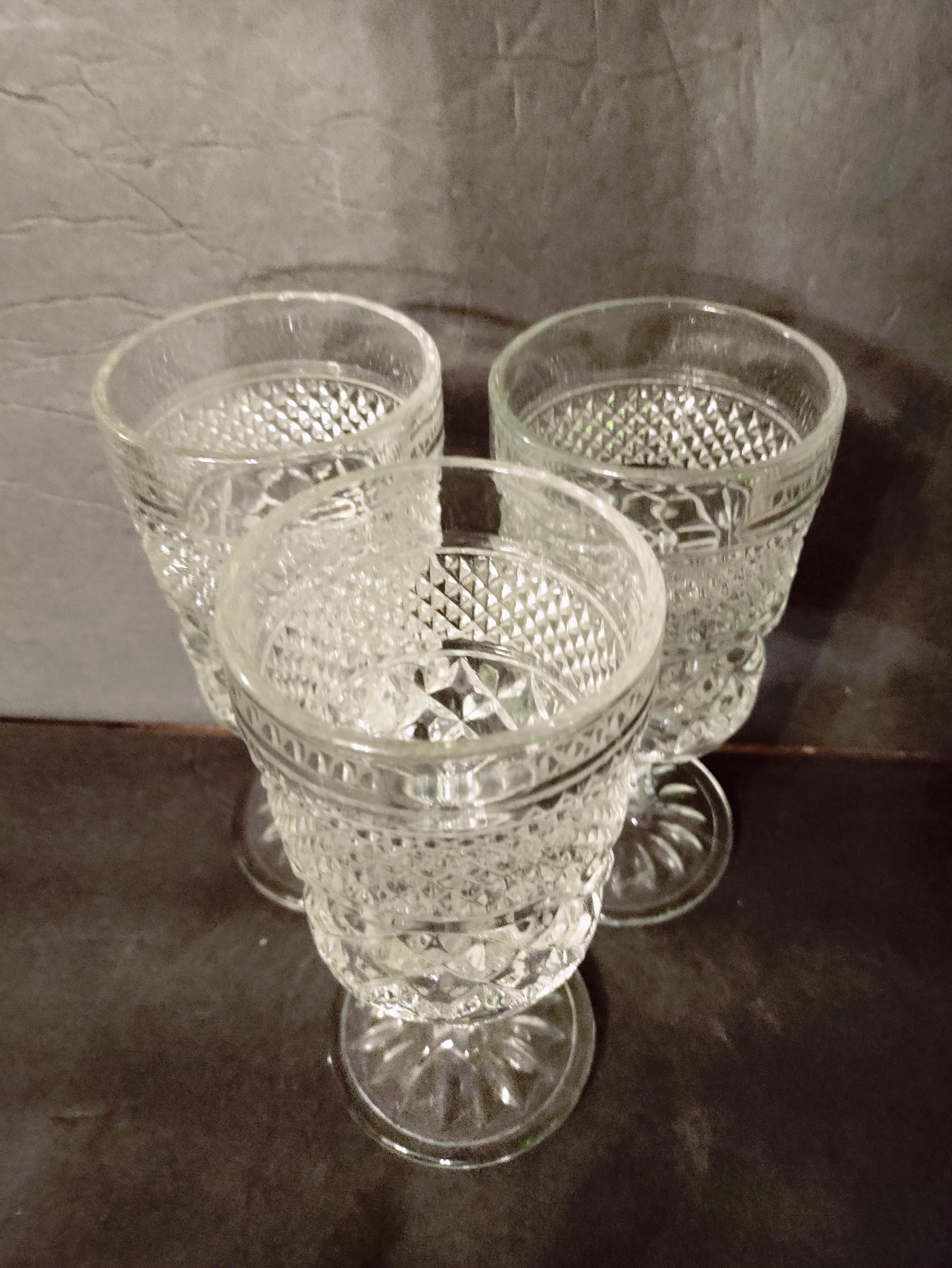 Set of 4 Beautiful Vintage Drinking Glasses Wexford Pedestal Glasses in ...