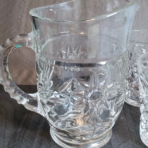 ANCHOR HOCKING Prescut Glasses/ Pitcher/ and Small Tray 12pc - Etsy