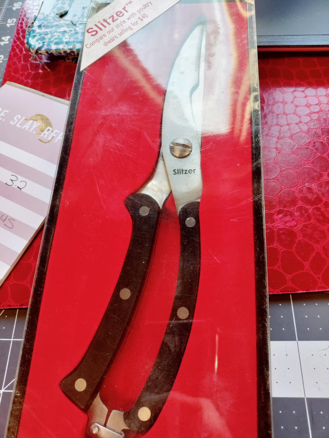 Vintage Chefs Slitzer Kitchen Poultry Shears Black Handles Spring ...