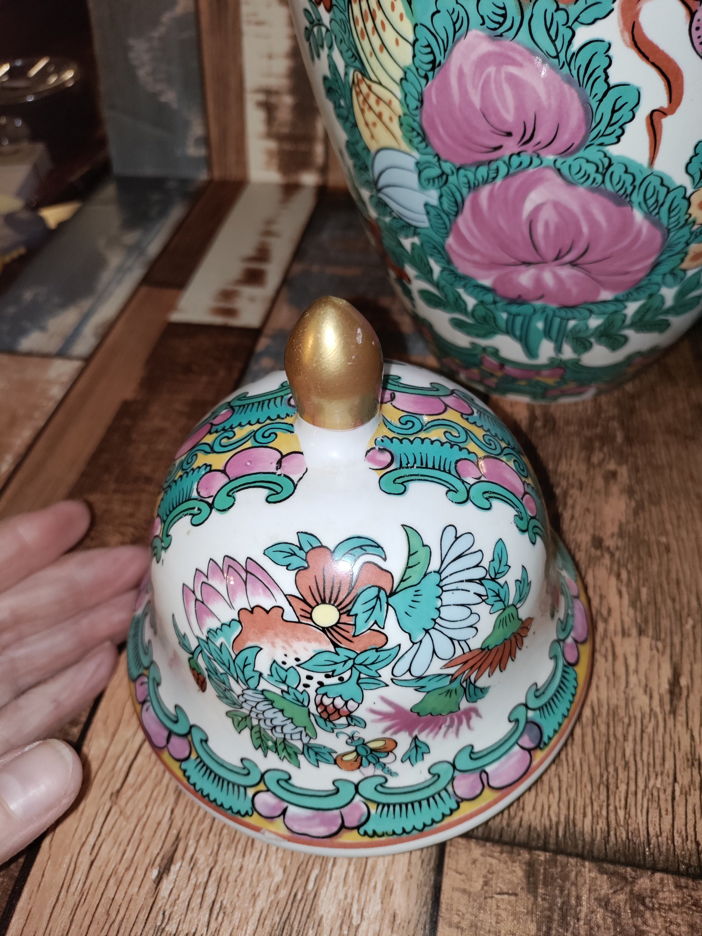 Vintage 13 Mandarin Temple Jar Ginger Jar Big Boy Colorful - Etsy