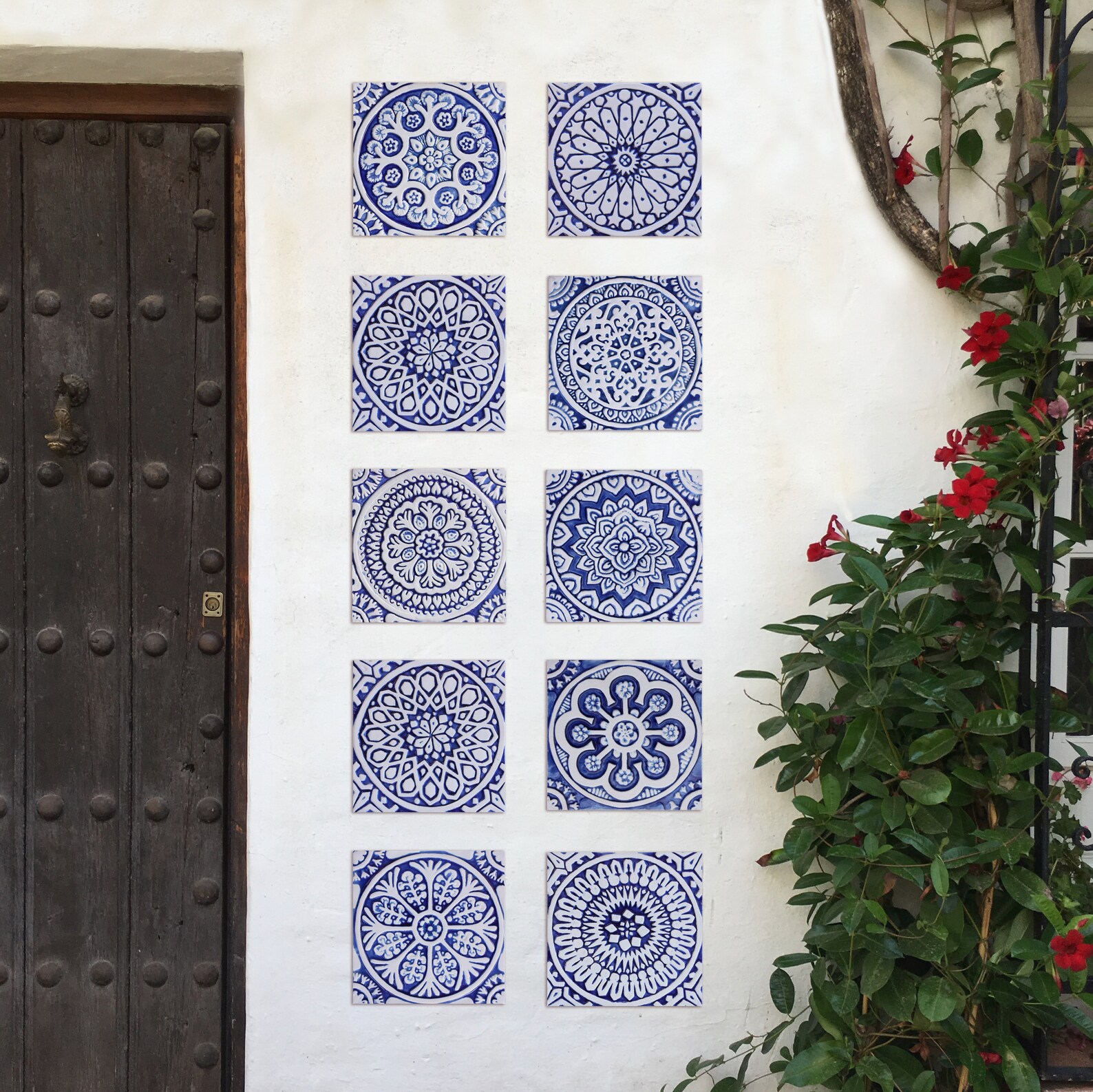 3 Beautiful Wall Hanging Ceramic Tiles 7.87 Ideal for - Etsy