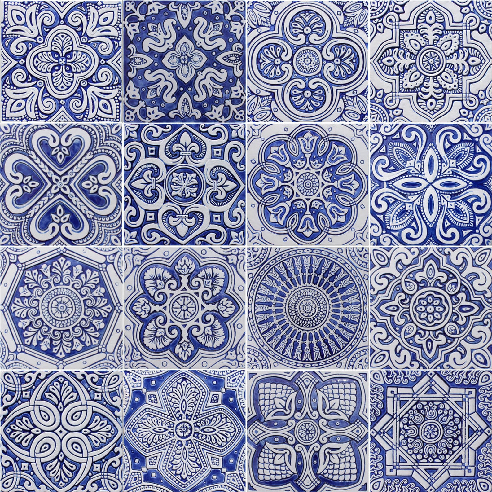 Large Spanish Tile Wall Art Made From Ceramic, Spanish Tile Mural ...