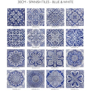 4 Large Spanish Tile, Ceramic Tile for Kitchens Bathrooms and Wall Art ...