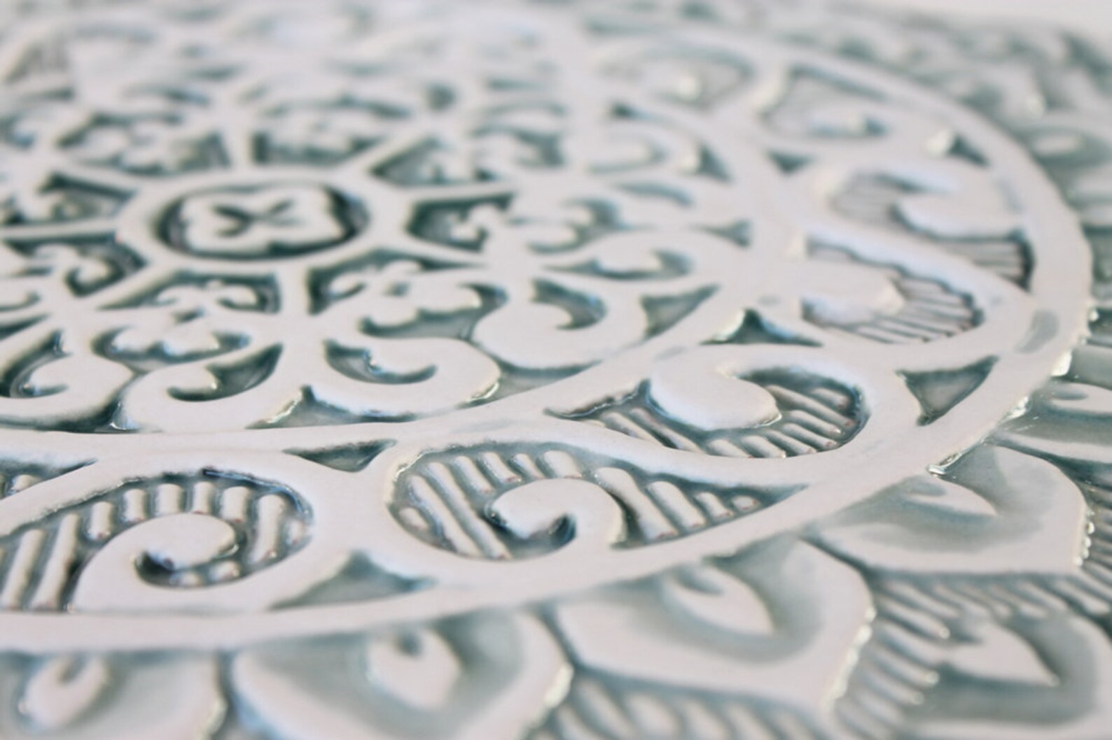 Decorative Ceramic Tile With Relief Carving Ideal for Bathroom - Etsy