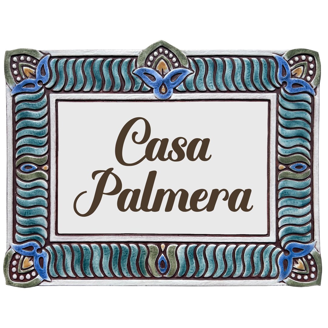 Personalized Ceramic House Name Sign: Handmade Tulip Decor - Etsy