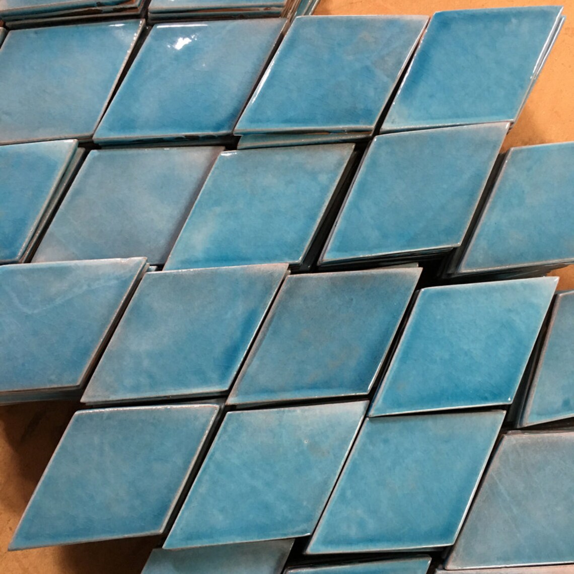 10.76 Sq Ft Diamond Tiles Hand Painted Tiles in Custom Color - Etsy