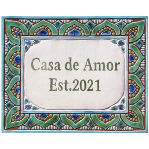 Ceramic House Sign Personalised House Name Sign House - Etsy